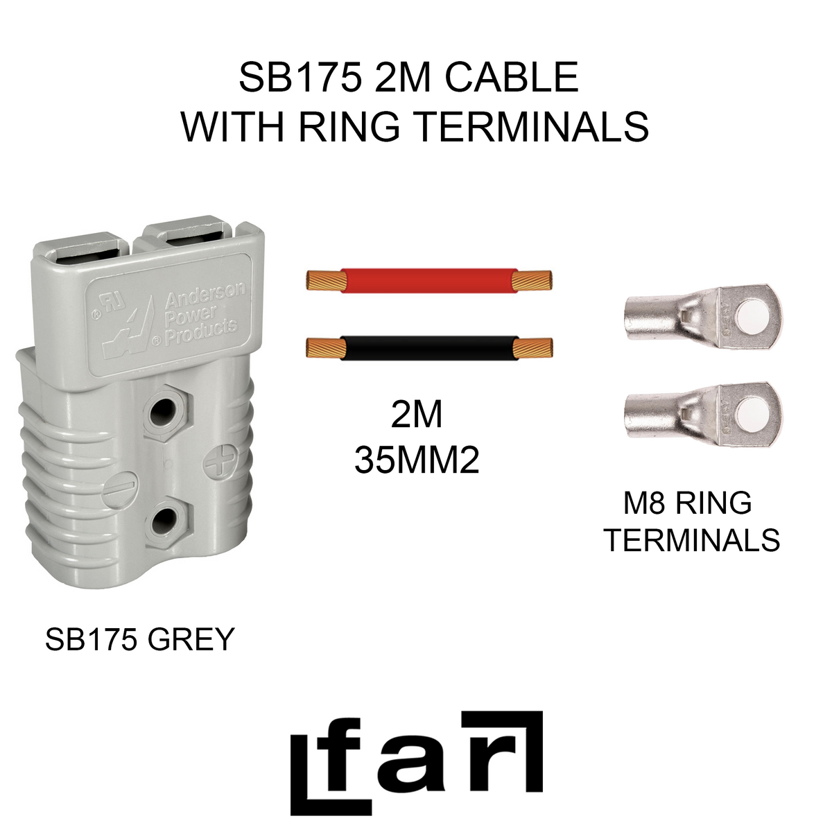 SB175 Lead with Eyelet terminals - Various lengths and colours – Far ...